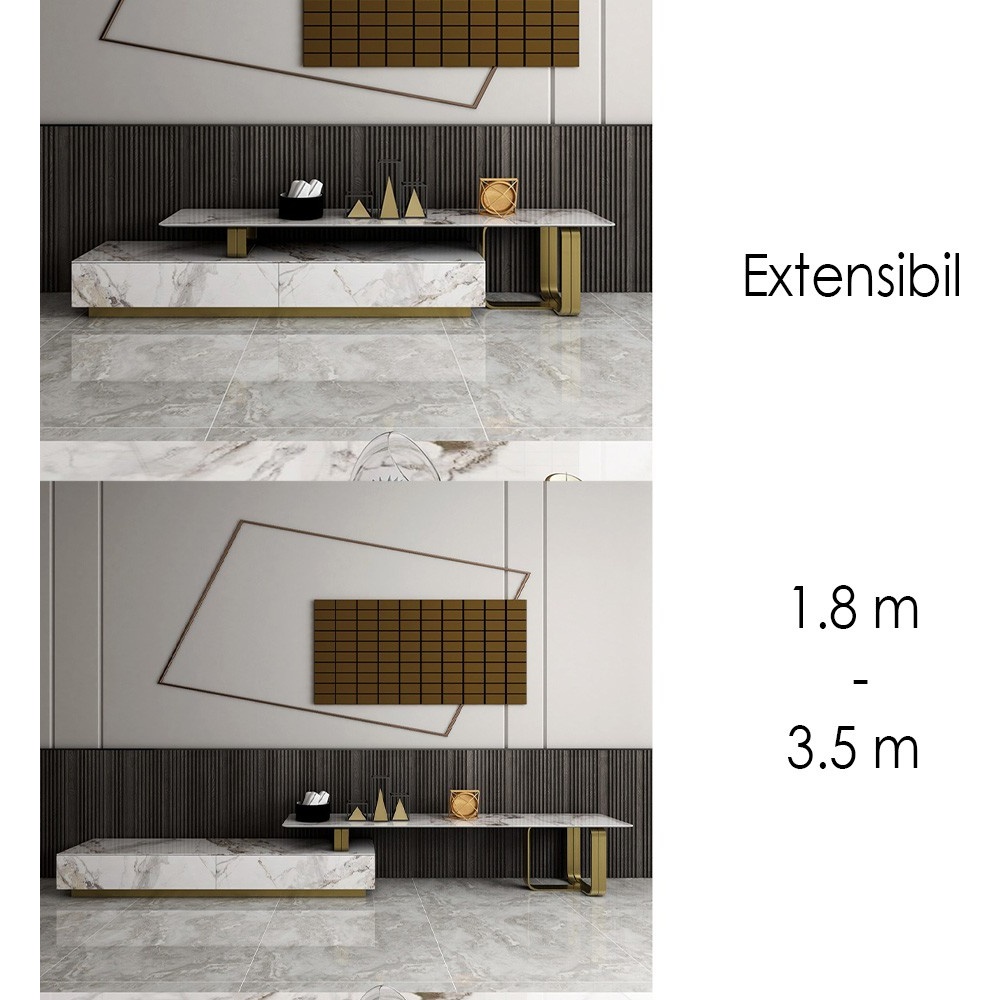 Comoda tv extensibila 180 cm - 350 cm premium Manor, mobila tv