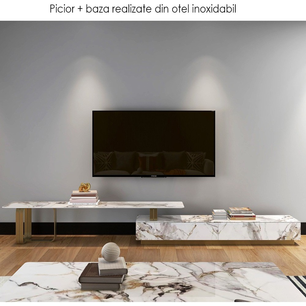 Comoda tv extensibila 180 cm - 350 cm premium Manor, mobila tv