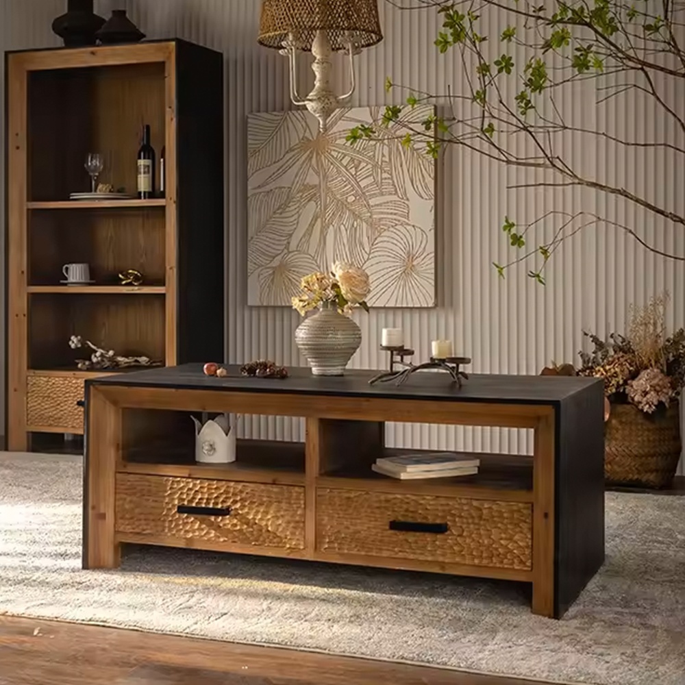 Masa cafea 120 cm din lemn masiv Wabi, Homedit