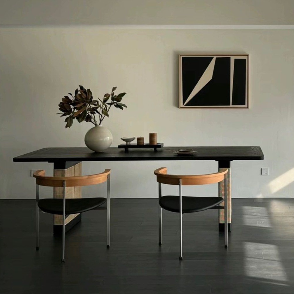 Masa dining din lemn masiv de stejar Tyler, Homedit