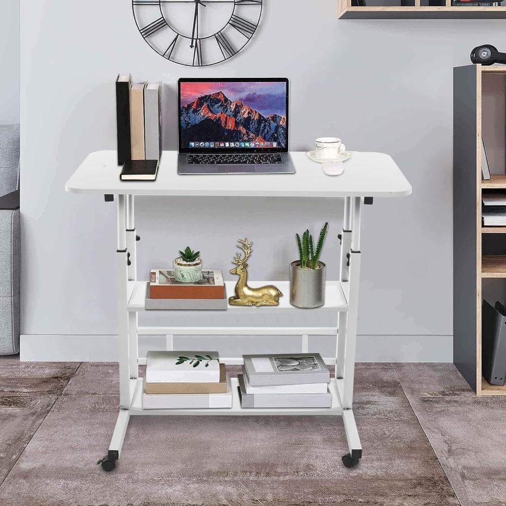 Birou reglabil, birou cu 3 polite, birou multifunctional, masa ...