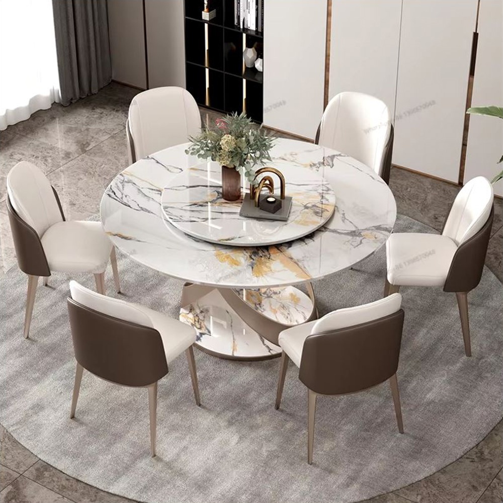 Masa Dining Rotativa, Rotunda Grace Stone, Premium, Homedit