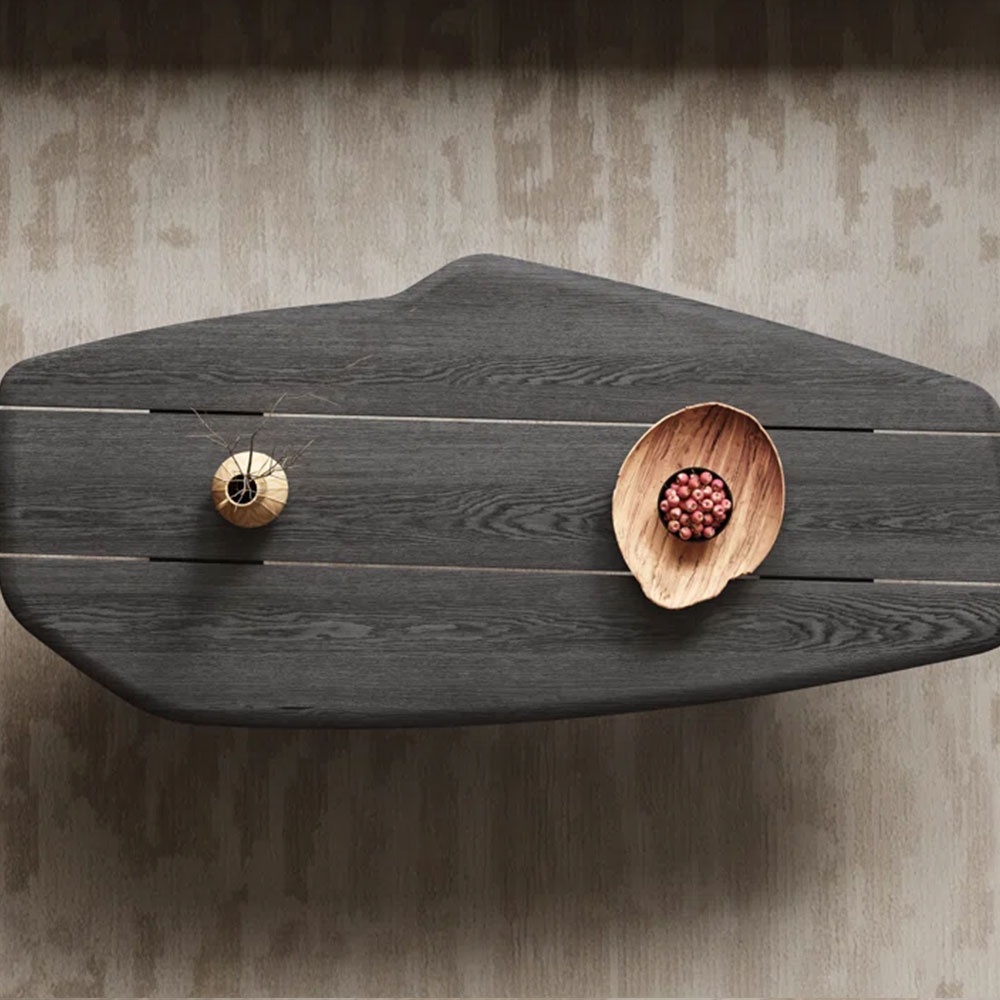 Masa cafea Timber, mastua premium din lemn de stejar rosu, 100 x 50 x ...