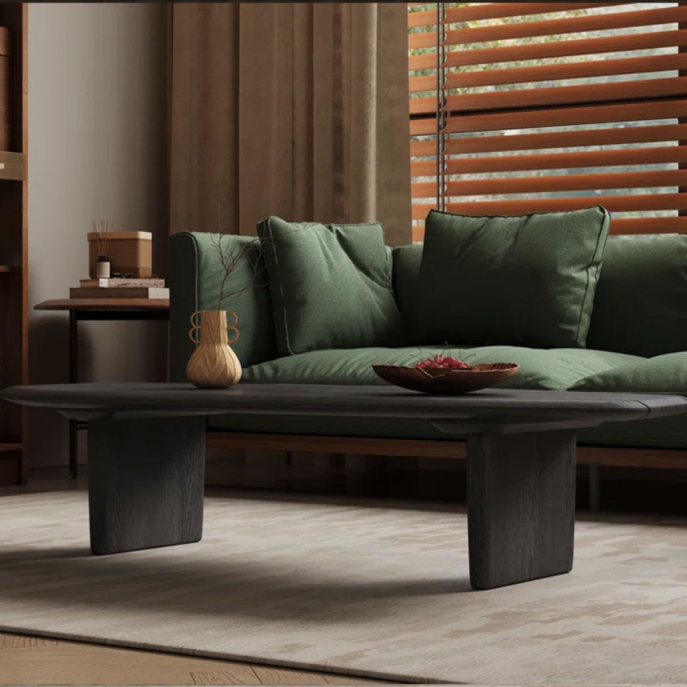 Masa cafea Timber, mastua premium din lemn de stejar rosu, 100 x 50 x ...